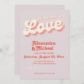 Retro Pink and Orange Vintage Wedding Invitation | Zazzle