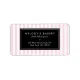 Retro Pink and White Stripes Bakery Label | Zazzle