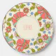 Retro Pink & Aqua Floral Custom Wireless Charger | Zazzle