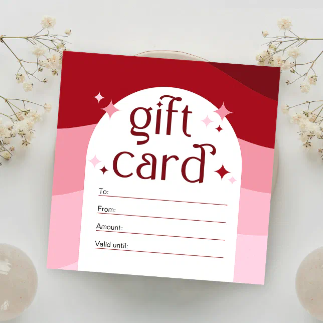 Retro Pink Beauty Salon Spa Logo Gift Card Voucher | Zazzle