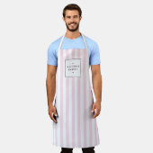 Retro Pink Candy Stripes Apron | Zazzle
