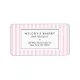 Retro Pink Candy Stripes Bakery Label | Zazzle