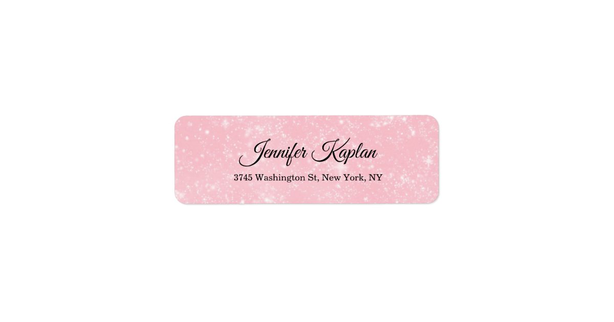 Retro Pink Creative Minimalist Professional Label | Zazzle