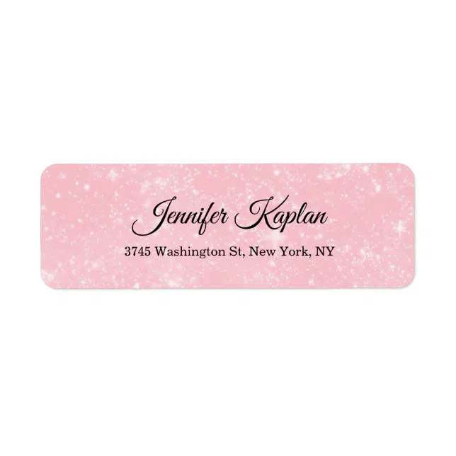 Retro Pink Creative Minimalist Professional Label | Zazzle