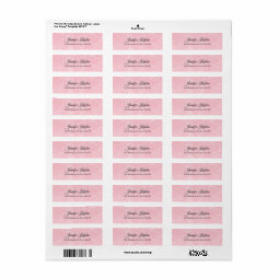Retro Pink Creative Minimalist Professional Label | Zazzle