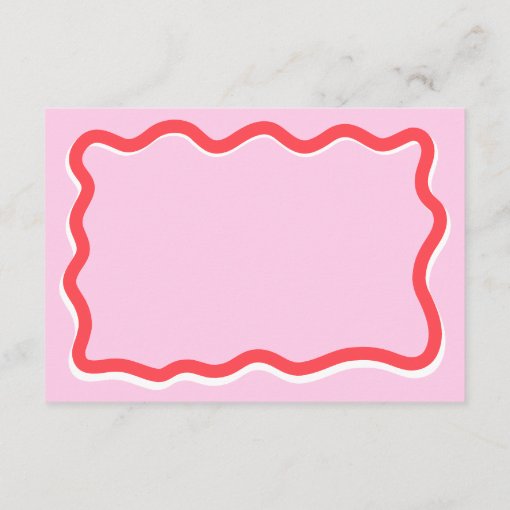 Retro pink curve squiggle wavy advice graduation enclosure card | Zazzle