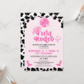 Retro Pink Disco Twins First Rodeo 1st Birthday Invitation | Zazzle