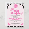Retro Pink Disco Twins First Rodeo 1st Birthday Invitation | Zazzle