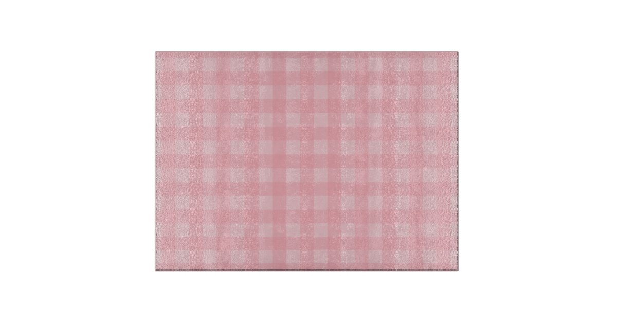 Retro Pink Gingham Checkered Pattern Background Cutting Board | Zazzle
