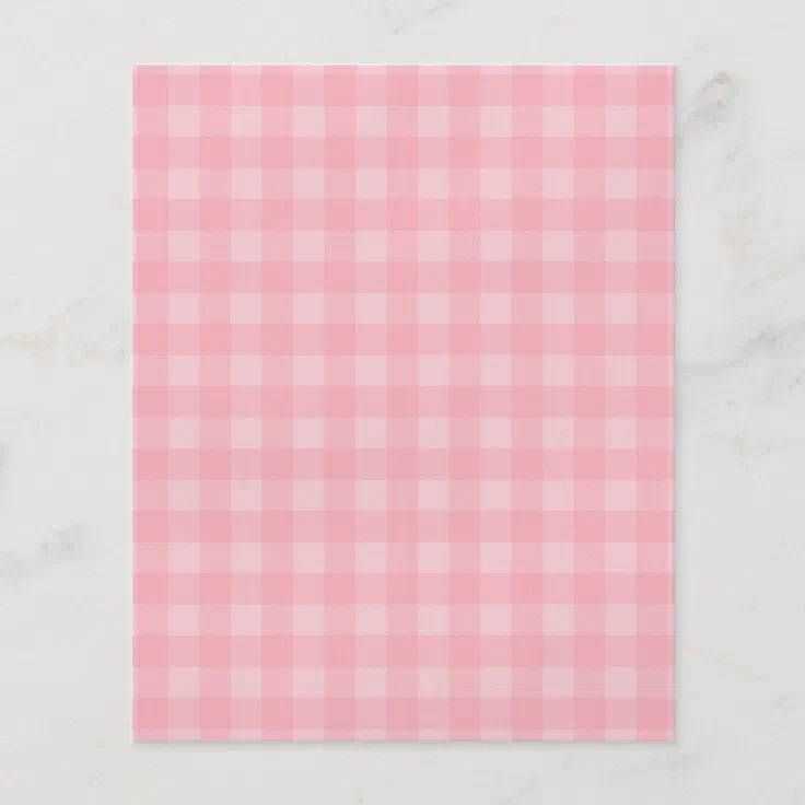 Retro Pink Gingham Checkered Pattern Background Flyer | Zazzle