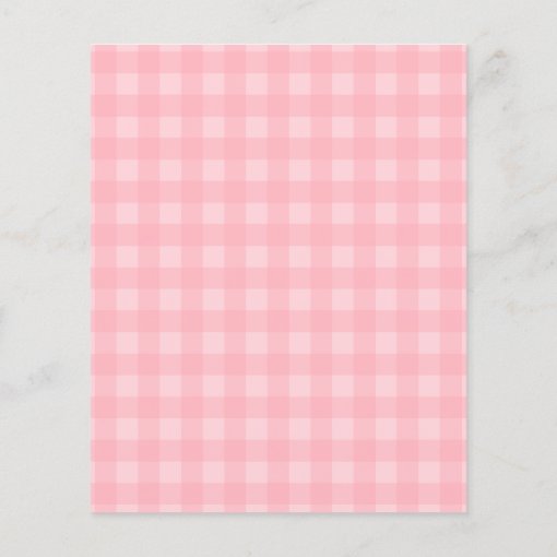 Retro Pink Gingham Checkered Pattern Background Flyer | Zazzle