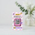 Retro Pink Groovy Logo Social Media QR Code Business Card | Zazzle