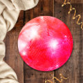 Retro Pink Orange Disco Ball Wedding Invitation | Zazzle