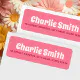 Retro pink return address label | Zazzle