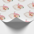 Retro Pink Santa Wrapping Paper | Zazzle