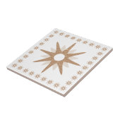 Retro Pink Starburst Design Ceramic Tile | Zazzle