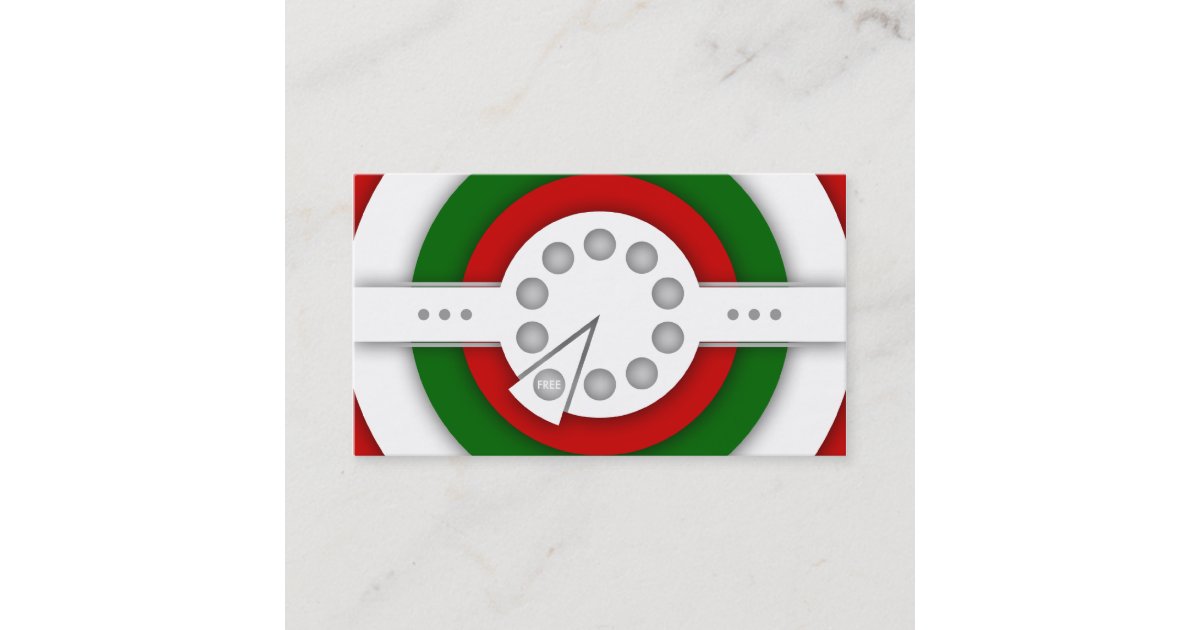 retro PIZZA loyalty stamp card | Zazzle.com