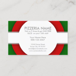 retro PIZZA loyalty stamp card | Zazzle