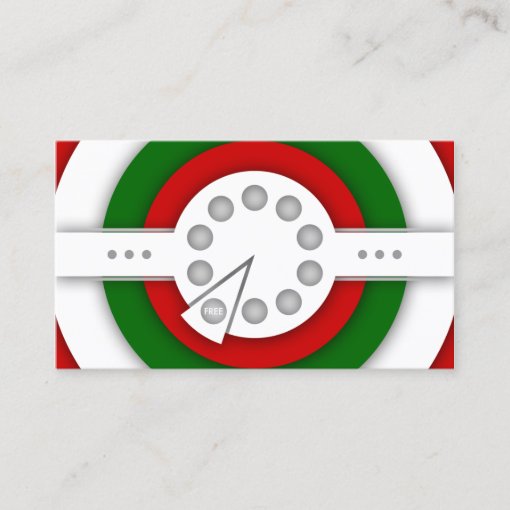 retro PIZZA loyalty stamp card | Zazzle