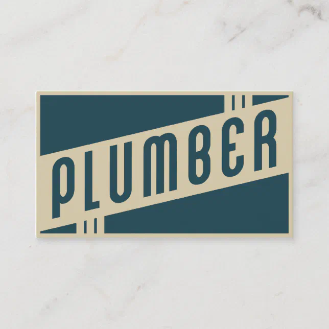 retro plumber business card | Zazzle