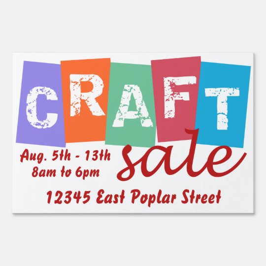 Retro Pop Art Craft Sale Sign | Zazzle.com