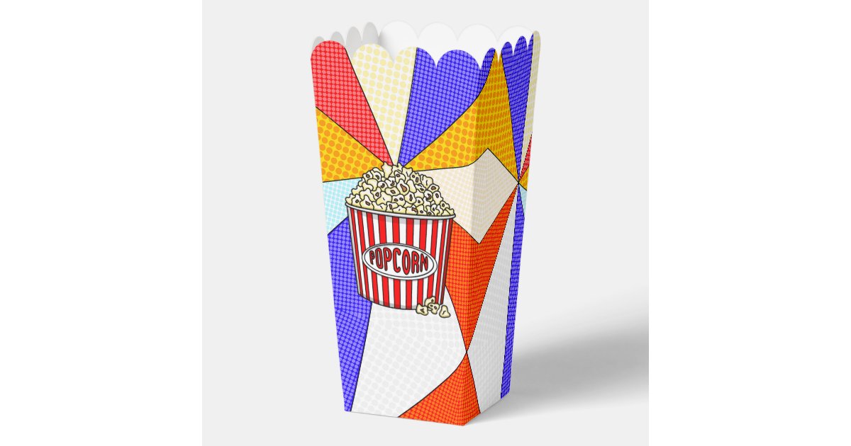 Retro Pop Art Popcorn Favor Boxes | Zazzle