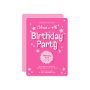 Retro Pretty Pink Stars Birthday Party Invitation | Zazzle