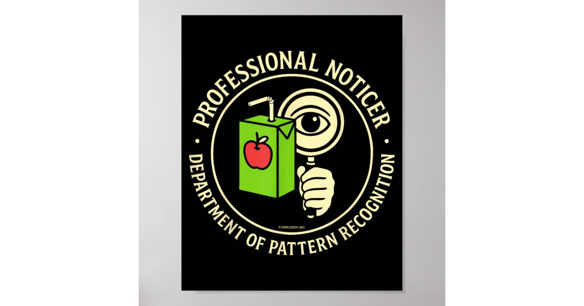 Retro Professional Noticer Department Of Pattern R Poster | Zazzle