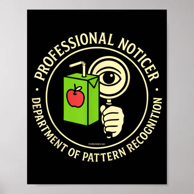 Retro Professional Noticer Department Of Pattern R Poster | Zazzle