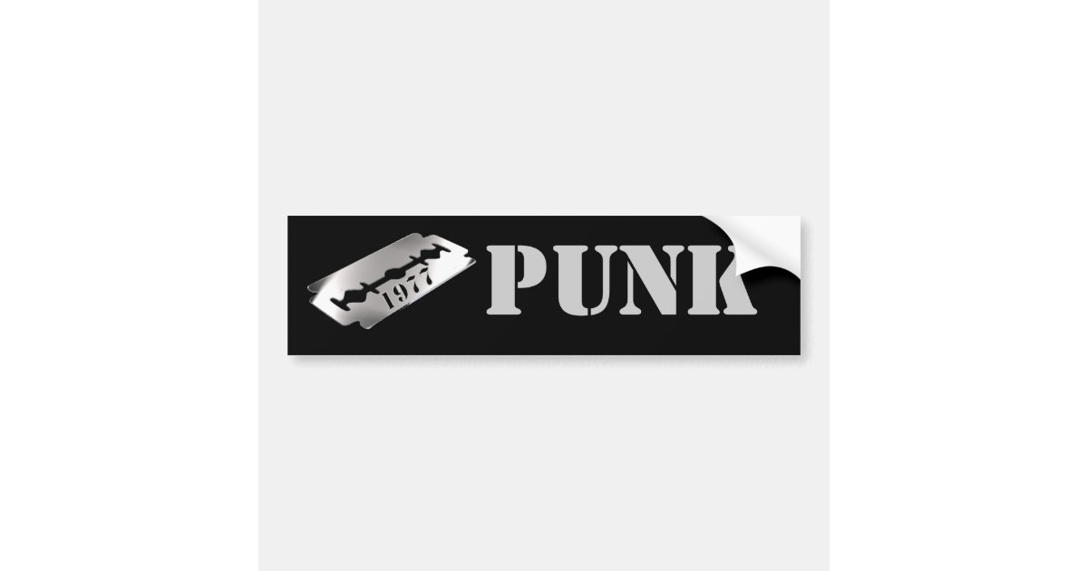 Retro Punk Razor Blade 1977 Bumper Sticker | Zazzle