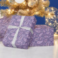 Retro Purple Paisley Pattern Wrapping Paper | Zazzle