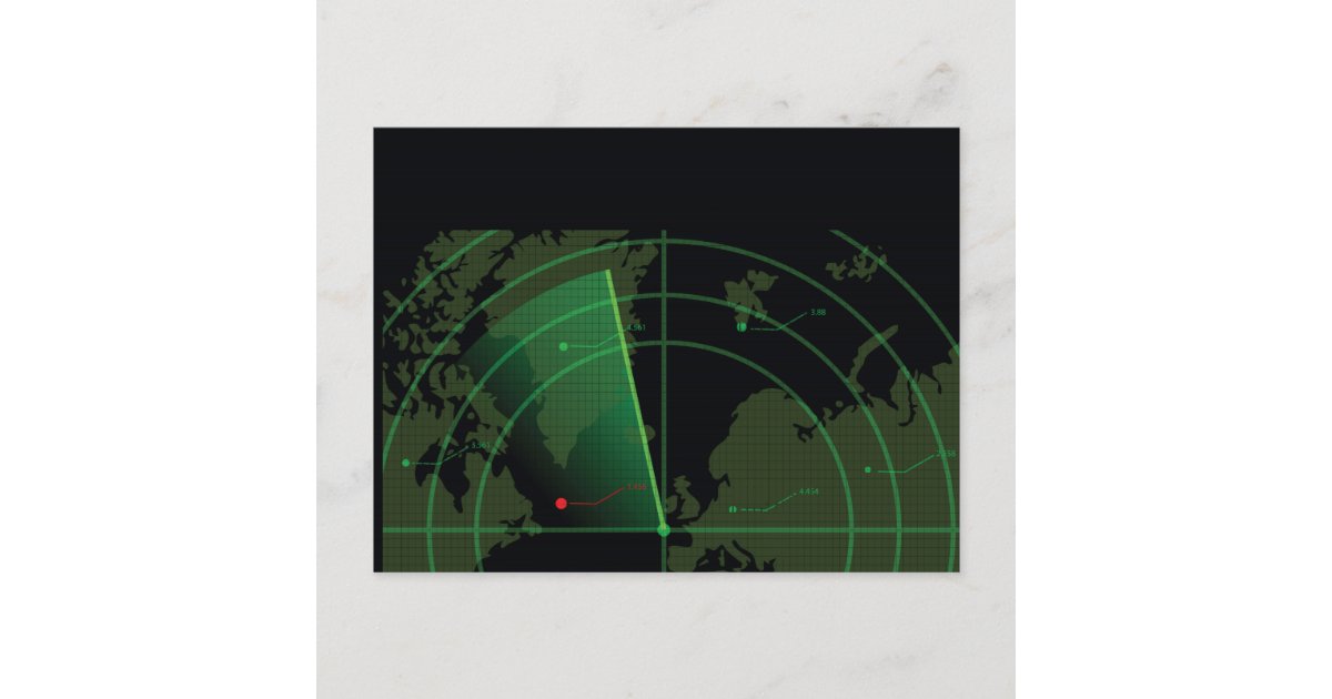 Retro Radar Screen Postcard | Zazzle