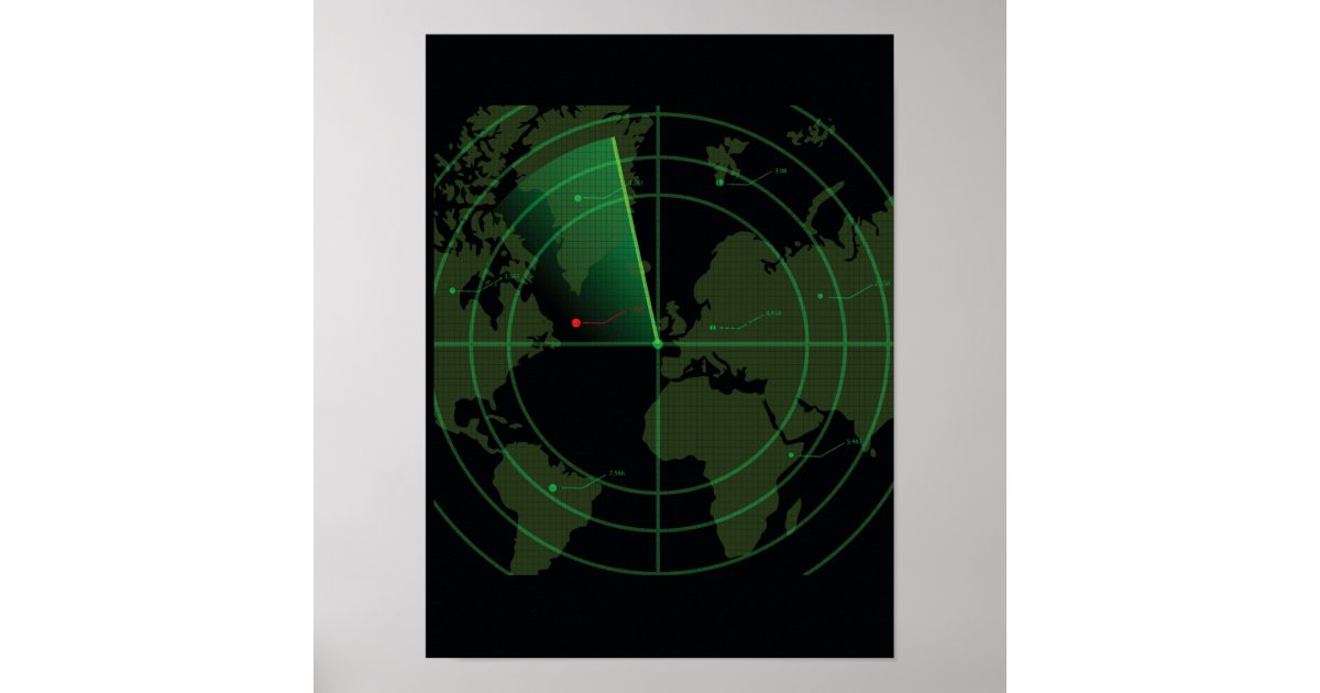 Retro Radar Screen Poster | Zazzle
