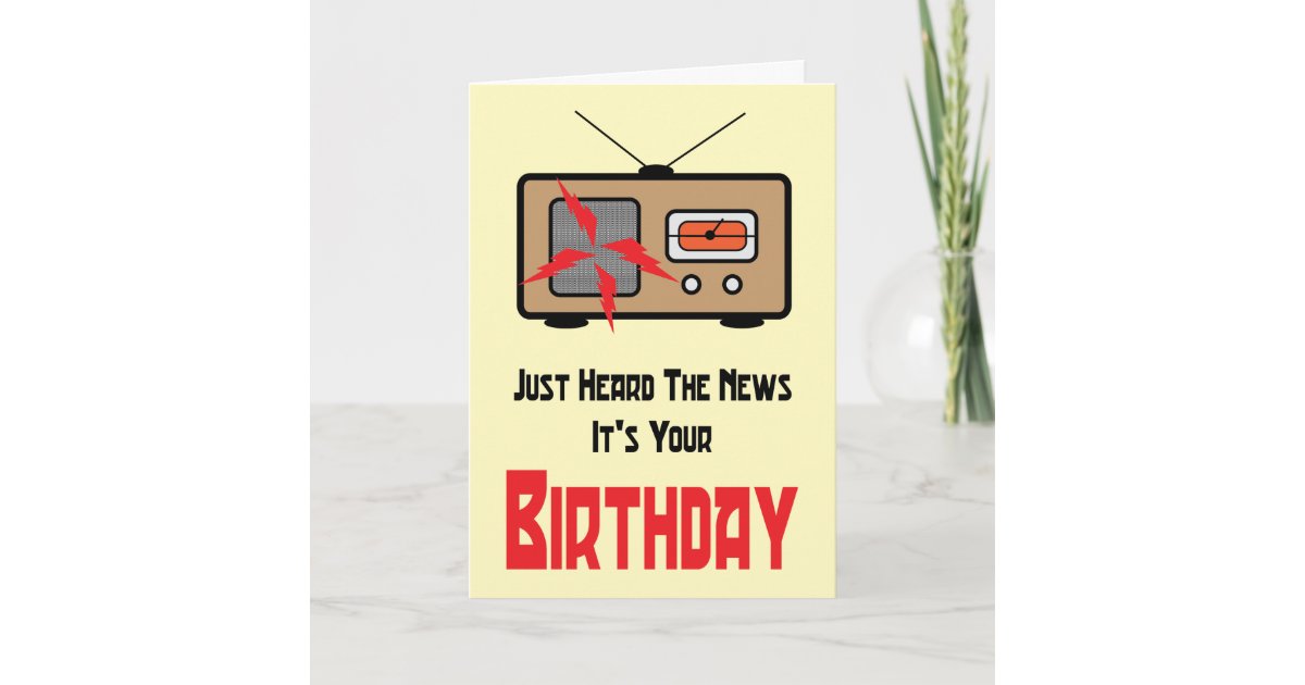 Retro Radio Birthday Card | Zazzle