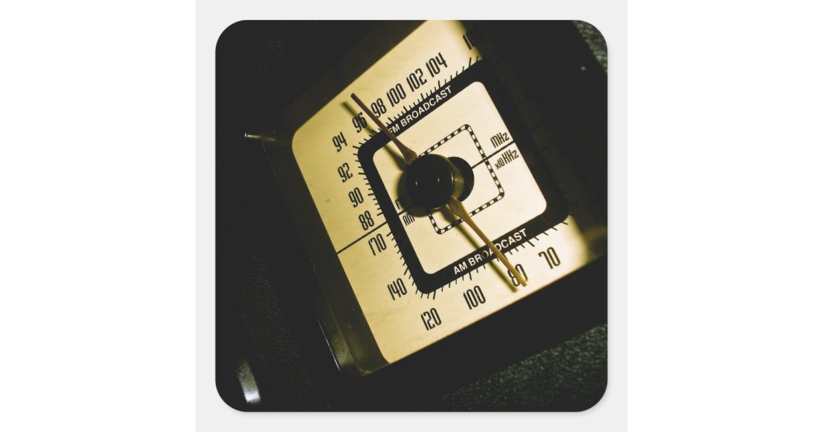 Retro Radio Dial 01 Sticker | Zazzle