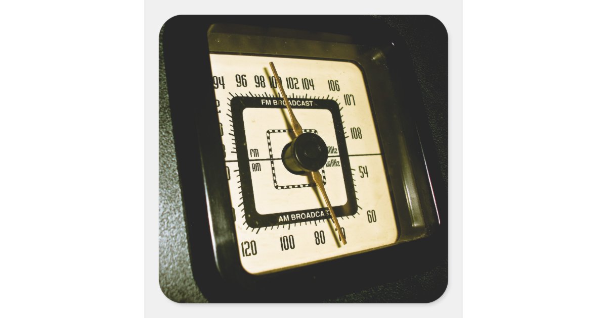 Retro Radio Dial 02 Sticker | Zazzle
