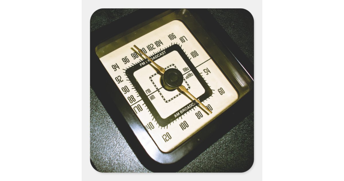 Retro Radio Dial 03 Sticker | Zazzle