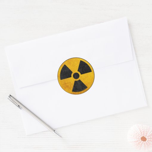Retro Radioactive Sticker | Zazzle