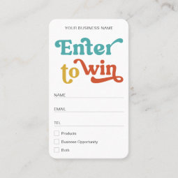 Retro Raffle Name Card Trendy Logo Business Ticket | Zazzle