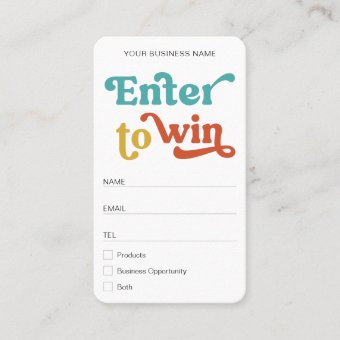 Retro Raffle Name Card Trendy Logo Business Ticket | Zazzle
