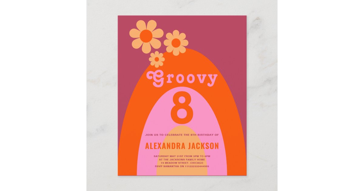 Retro Rainbow Birthday Party Budget Flyer | Zazzle