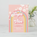 Retro Rainbow Eight is a Vibe Groovy 8th Birthday Invitation | Zazzle