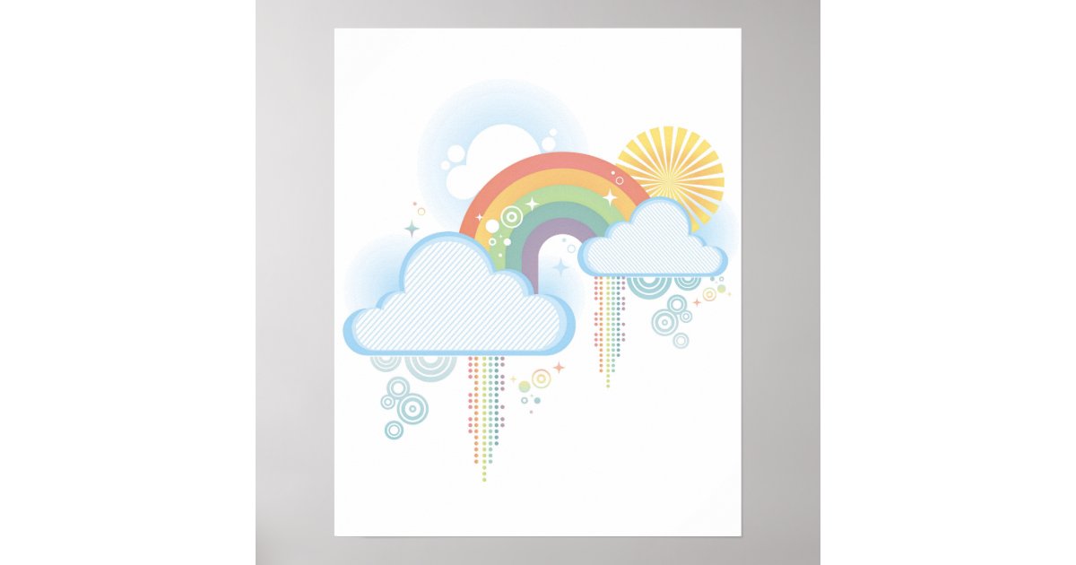 Retro Rainbow Poster 16" by 20" | Zazzle.com
