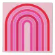 Retro Rainbow Preppy Pink And Red Arch Faux Canvas Print | Zazzle