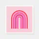 Retro Rainbow Preppy Pink And Red Arch Napkins | Zazzle