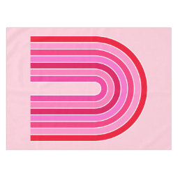Retro Rainbow Preppy Pink And Red Arch Tablecloth | Zazzle