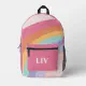 Retro Rainbow Printed Backpack | Zazzle