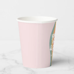 Retro Rainbow Young Wild Three Daisy Paper Cups | Zazzle