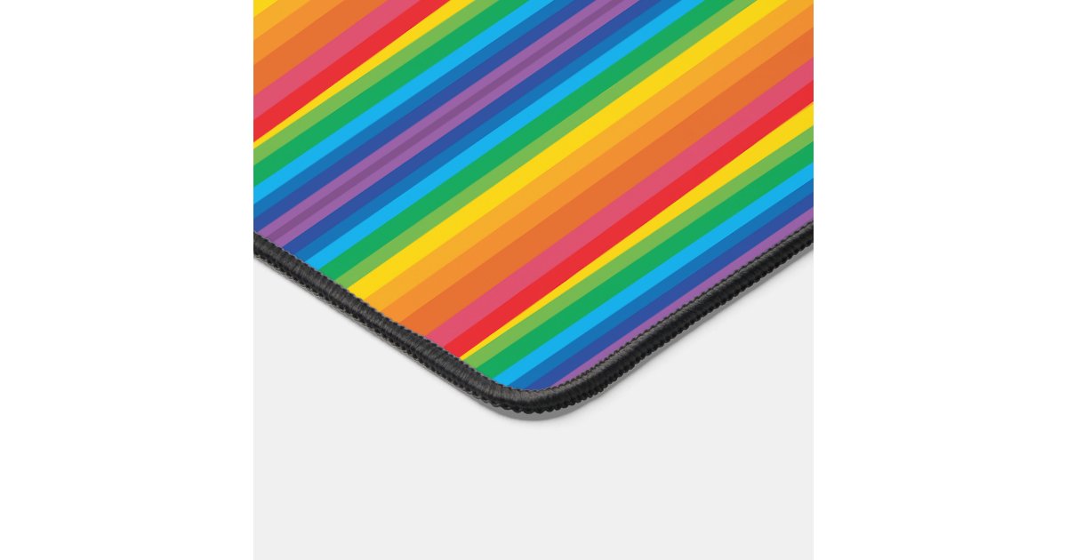 Retro Rainbows Desk Mat | Zazzle