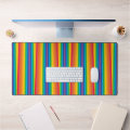 Retro Rainbows Desk Mat | Zazzle
